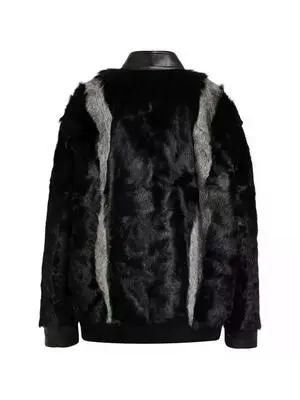 Valentino Garavani Panelled Fur And Leather Jacket - Black