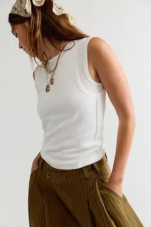FREE PEOPLE We The Free Tinsley Twofer Short Sleeve Top