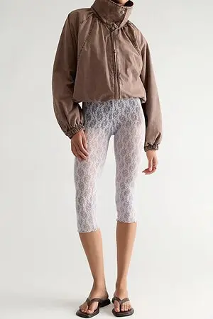 Only Hearts Stretch Lace Capris - Lilac
