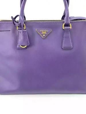 Prada Saffiano Leather Galleria Handbag - Purple