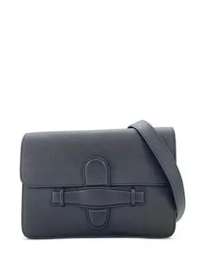 Celine Grained Leather Shoulder Bag - Black