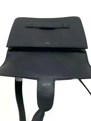 Celine Grained Leather Shoulder Bag - Black