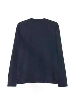 Eleventy Crew-neck Long-sleeved T-shirt - Blue