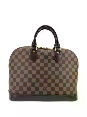 LOUIS VUITTON Damier Ebene Alma Pm Tote Bag