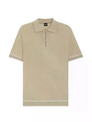 BOSS Norbertino Zip-neck Knitted Polo Shirt
