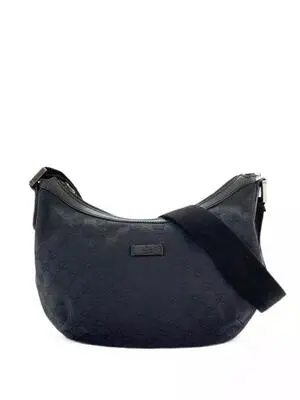 Gucci 2000s Gg Canvas Shoulder Bag - Black