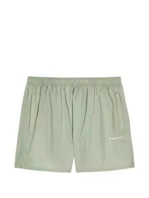 MKI MIYUKI ZOKU Logo-embroidered Swim Shorts - Green