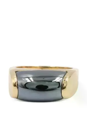 BVLGARI Bvlgari 18K Yellow Gold And Hematite Tronchetto Ring