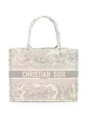 Dior 2000s Book Tote Open-top Tote Bag - Grey