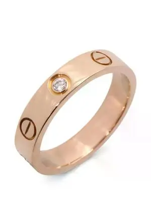 Cartier 18k Rose Gold Diamond Love Ring
