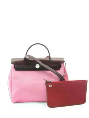 Hermès 2000s Pm Herbag Zip Two-way Tote Bag - Pink