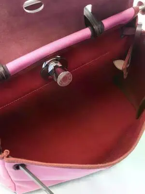 Hermès Herbag Zip Two-way Tote Bag - Pink