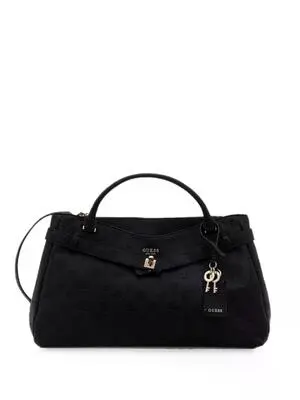 Guess Monogram-debossed Key-charm Tote Bag