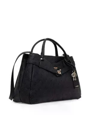 Guess Monogram-debossed Key-charm Tote Bag