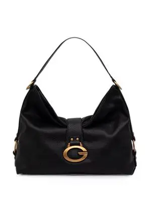 Guess Large Camden Logo-plaque Shoulder Bag - Black