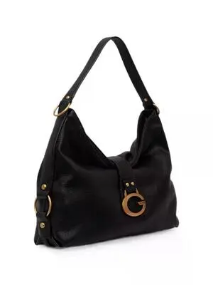 Guess Large Camden Logo-plaque Shoulder Bag - Black