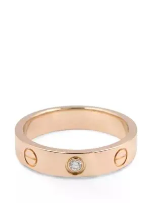 Cartier 2010s Mini Love Diamond Ring - Pink