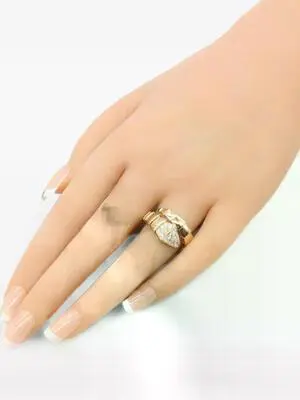 BVLGARI 2010s Serpenti Viper Diamond Ring - Pink