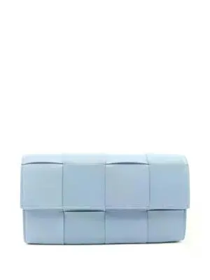 Bottega Veneta 2010s Cassette Intrecciato Wallet - Blue