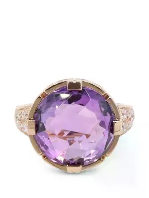 BVLGARI 2010s Amethyst Diamond Ring