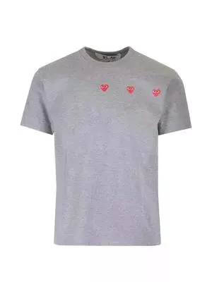 Comme Des Garçons Heart-patch T-shirt - Grey