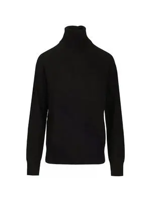 Emporio Armani Embroidered Cashmere Sweater - Black