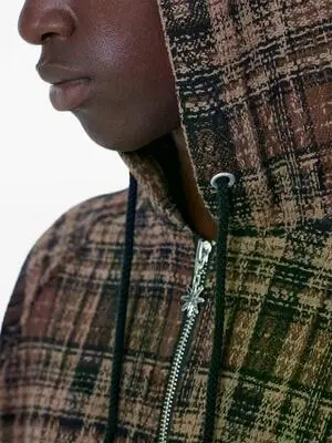 BOTT Checked Zip-up Hoodie