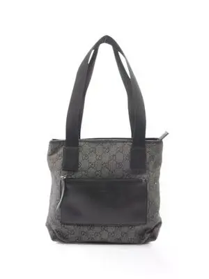 Gucci 2000s Gg Canvas Shoulder Bag - Black