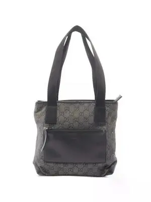 Gucci Gg Canvas Shoulder Bag - Black