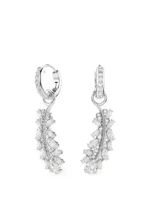 SWAROVSKI Crystal-embellished Leaf-pendant Earrings