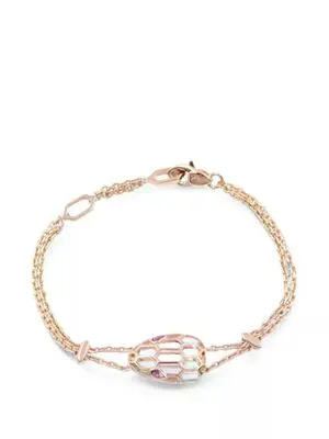 BVLGARI 18k Rose Gold Serpenti Amethyst Bracelet - Pink