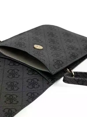 Guess Monogram-print Striped Phone Bag