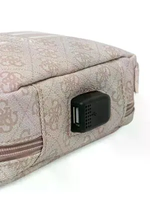 Guess Monogram-print Logo-stripe Bag