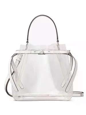 Tory Burch Tory Burch Romy Clear Bucket Bag White