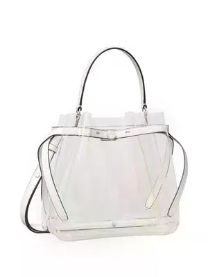Tory Burch Romy Clear Bucket Bag - White