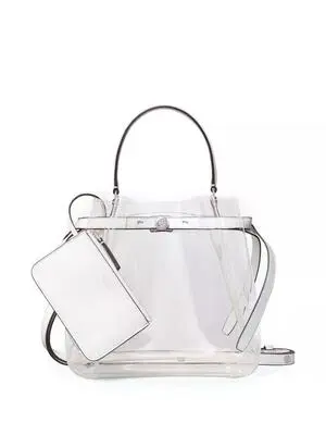 Tory Burch Romy Clear Bucket Bag - White