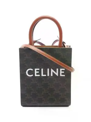 Celine Triomphe Canvas Tote Bag - Black