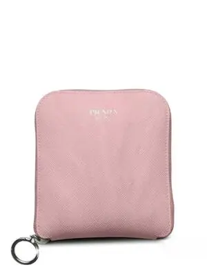 Prada Saffiano Leather Pendant With Re-nylon Tote Bag - Pink