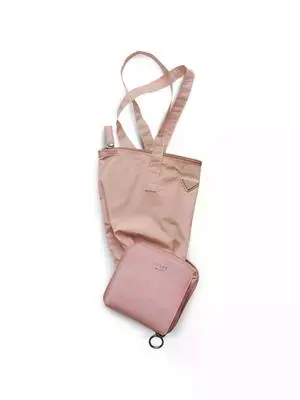 Prada Saffiano Leather Pendant With Re-nylon Tote Bag - Pink