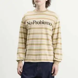 NO PROBLEMO Striped Ls T-shirt