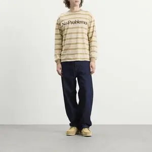 NO PROBLEMO Striped Ls T-shirt