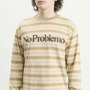 NO PROBLEMO Striped Ls T-shirt