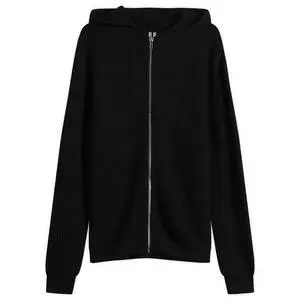 Rick Owens Zipped Hoodie - Black