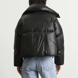 MAISON MARGIELA Faux Leather Padded Cropped Jacket