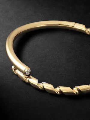 Luis Morais Drill Bit 14-karat Diamond Bracelet