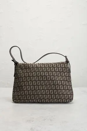 Fendi Zucchino Mama Baguette Shoulder Bag