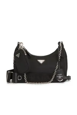 Prada Re-nylon Shoulder Bag - Black