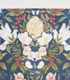 Harrods Small Cotton Partridge Cosmetics Bag - Navy