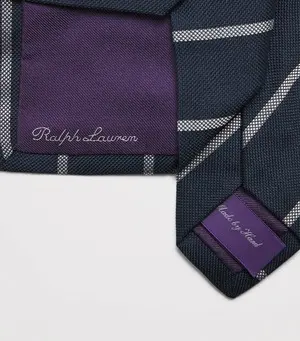Ralph Lauren Purple Label Mulberry Silk Stripe Neck Tie