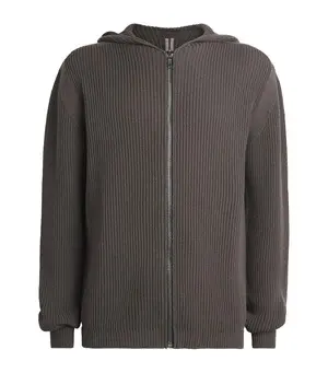 Rick Owens Rick Owens Cashmere Zip-Up Hoodie Grey
